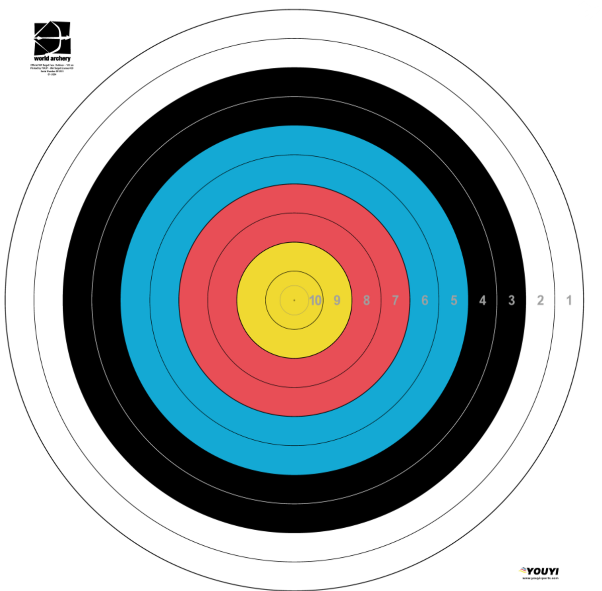 YOUYI - Target Face 40cm - World Archery certification Rain-proof tear ...